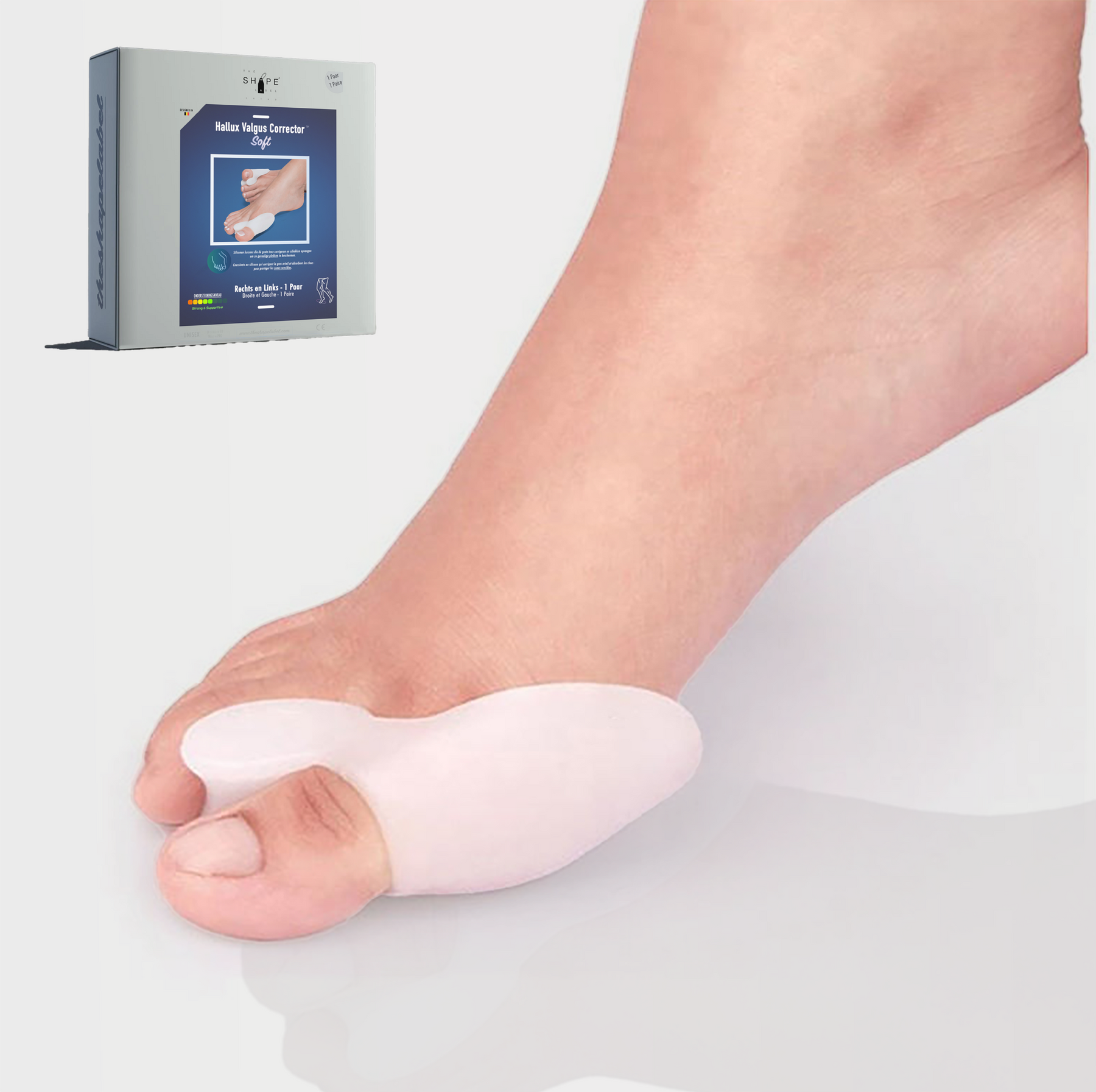 The Shape Label™ - Hallux Valgus grote teencorrector - Soft Gel™ - 1 p